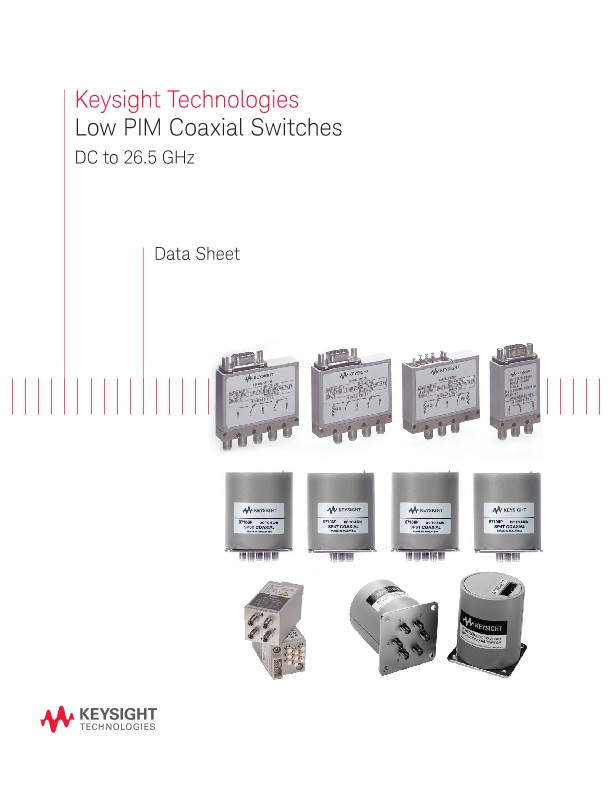 Low PIM Coaxial Switches PDF Asset Page | Keysight
