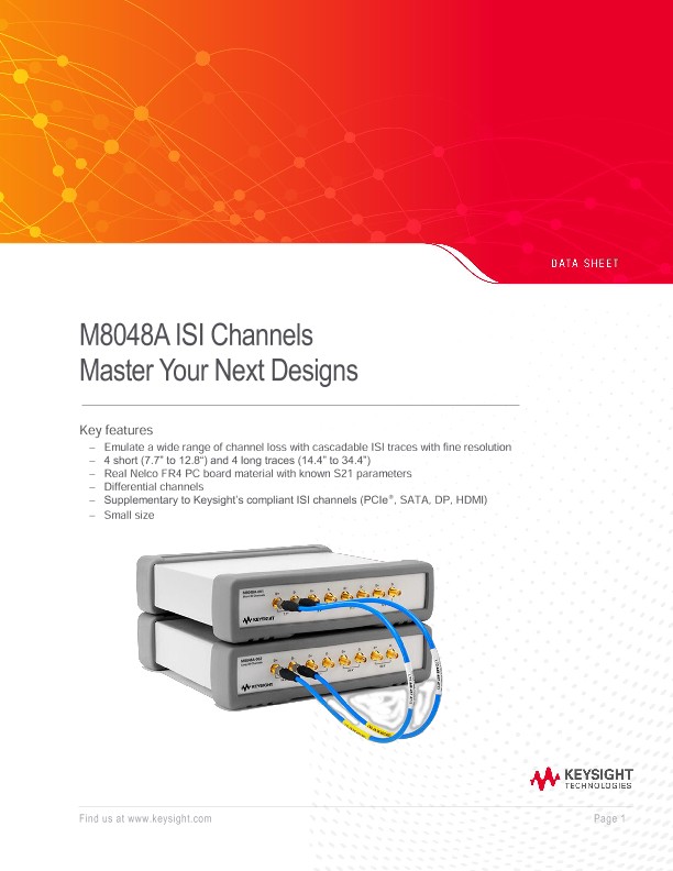 M8048A ISI Channels PDF Asset Page | Keysight