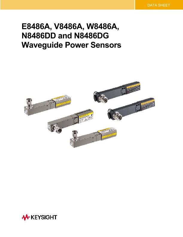 E8486A, V8486A and W8486A Waveguide Power Sensors PDF Asset Page | Keysight
