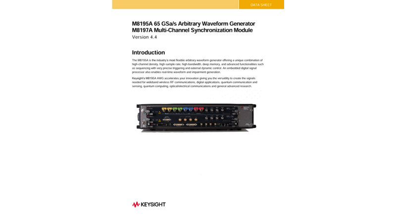 M8195A 65 GSa/s Arbitrary Waveform Generator | Keysight