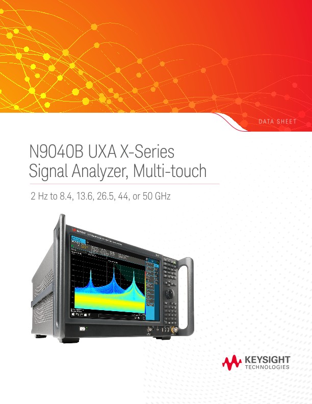 N9040B UXA X-Series Signal Analyzer, Multi-touch PDF Asset Page | Keysight