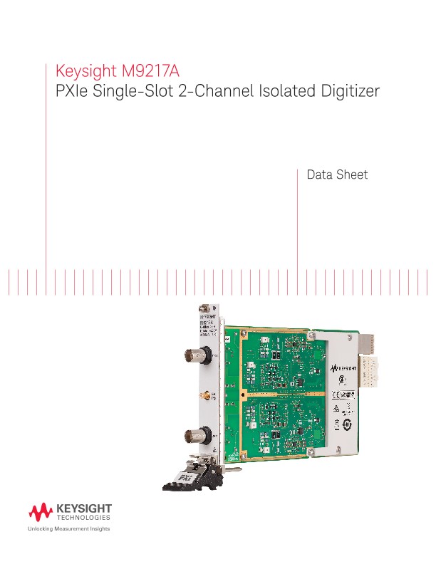 M9217A PXIe Single-Slot 2-Channel Isolated Digitizer PDF Asset Page ...