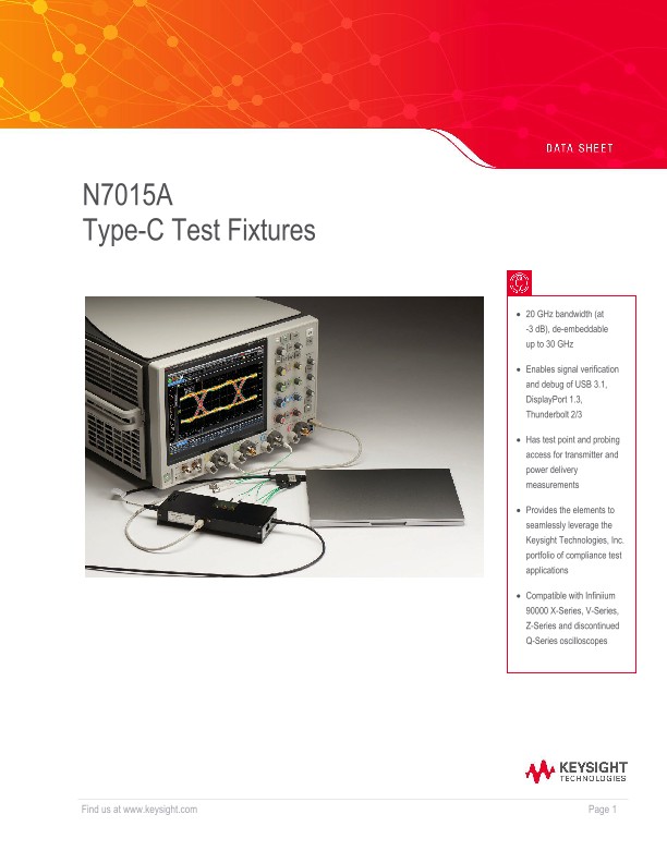 N7015A Type-C Test Fixtures PDF Asset Page | Keysight