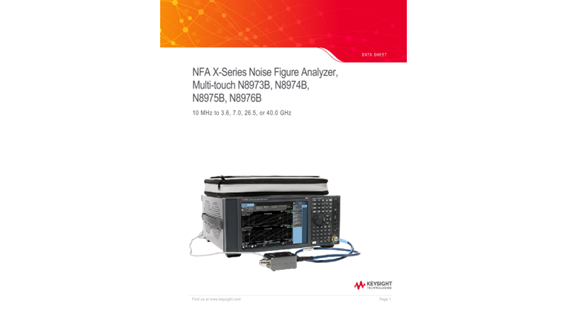 NFA Series Noise Figure Analyzers | Keysight