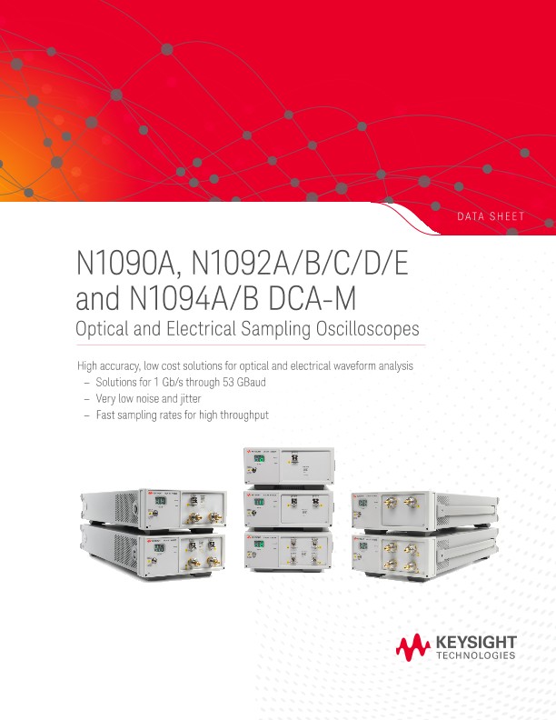 N1090A, N1092A/B/C/D/E and N1094A/B DCA-M Optical and Electrical ...