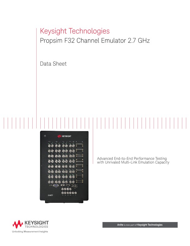 Propsim F32 Channel Emulator 2.7 GHz PDF Asset Page | Keysight