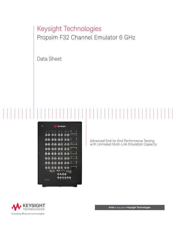 Propsim F32 Channel Emulator 6 GHz PDF Asset Page | Keysight