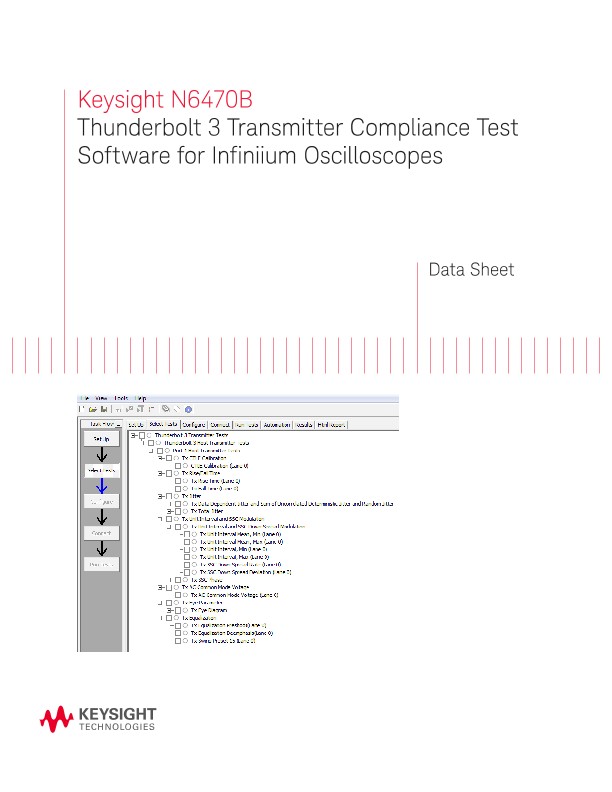N6470B Thunderbolt 3 Transmitter Compliance Test Software for Infiniium ...