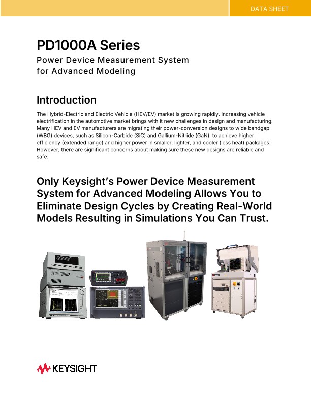 PD1000A Power Device Measurement System for Advanced Modeling PDF Asset ...