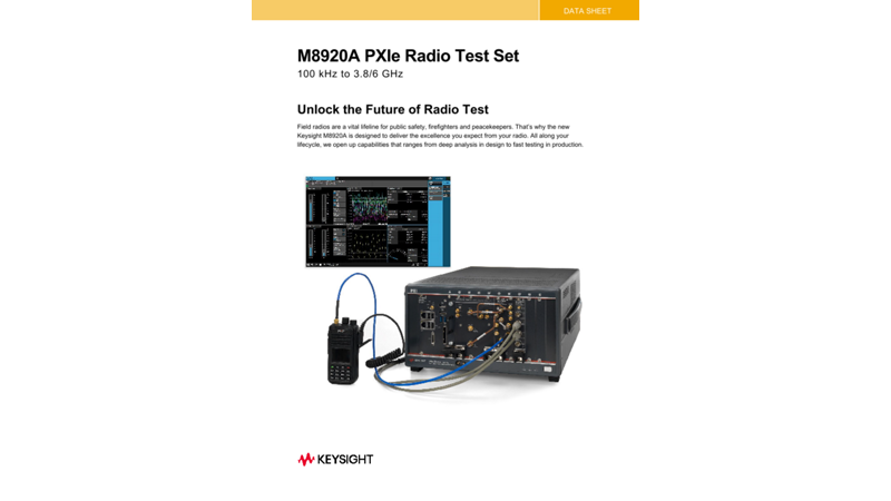 M8920A Radio Test Set | Keysight