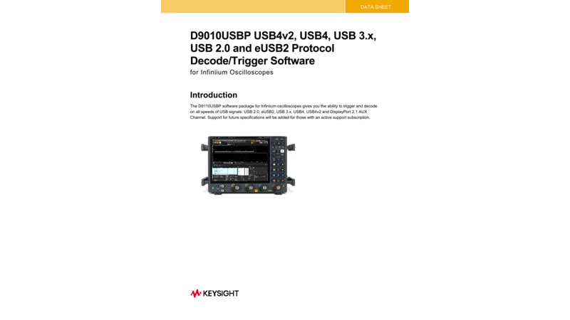D9010USBP USB4, USB 3.x, USB 2.0 and eUSB2 Protocol Decode/Trigger ...