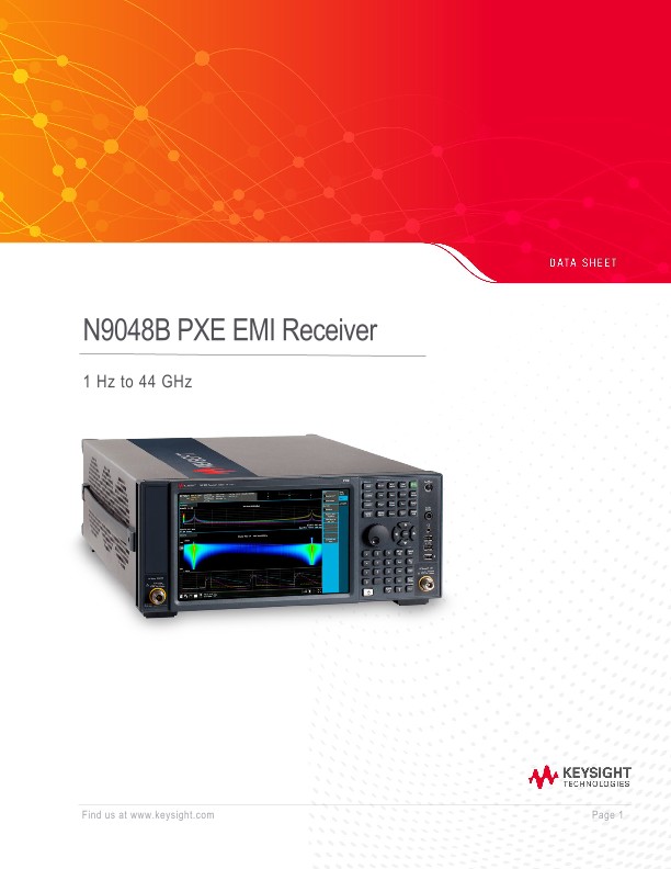 N9048B PXE EMI Receiver PDF Asset Page | Keysight