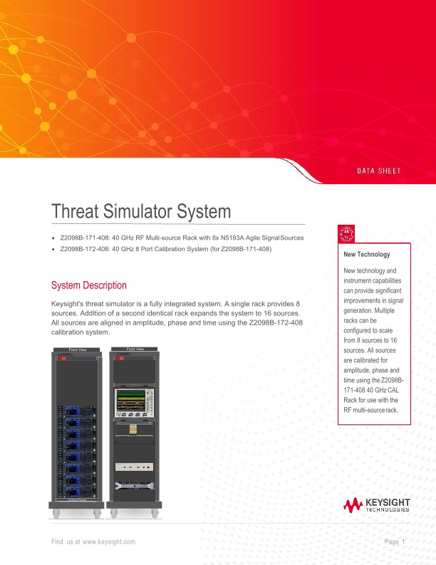 Threat Simulator System PDF Asset Page | Keysight