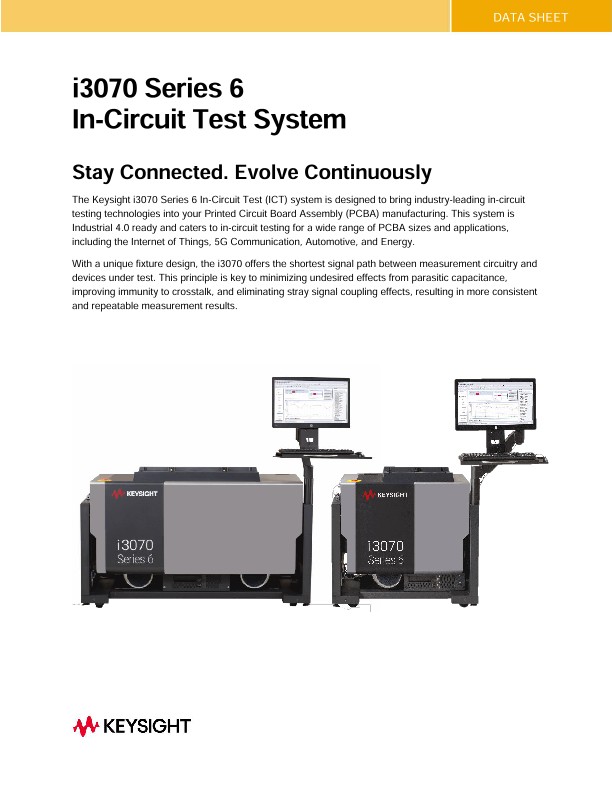 i3070 Series 6 In-Circuit Test System PDF Asset Page | Keysight