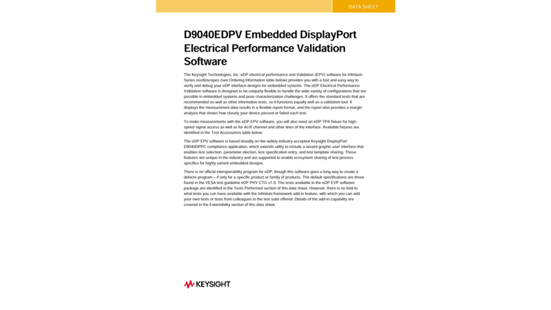 D9040EDPV Embedded DisplayPort Electrical Performance and ...