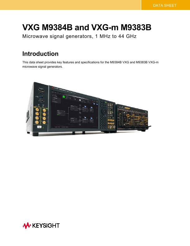 VXG M9384B and VXG-m M9383B PDF Asset Page | Keysight