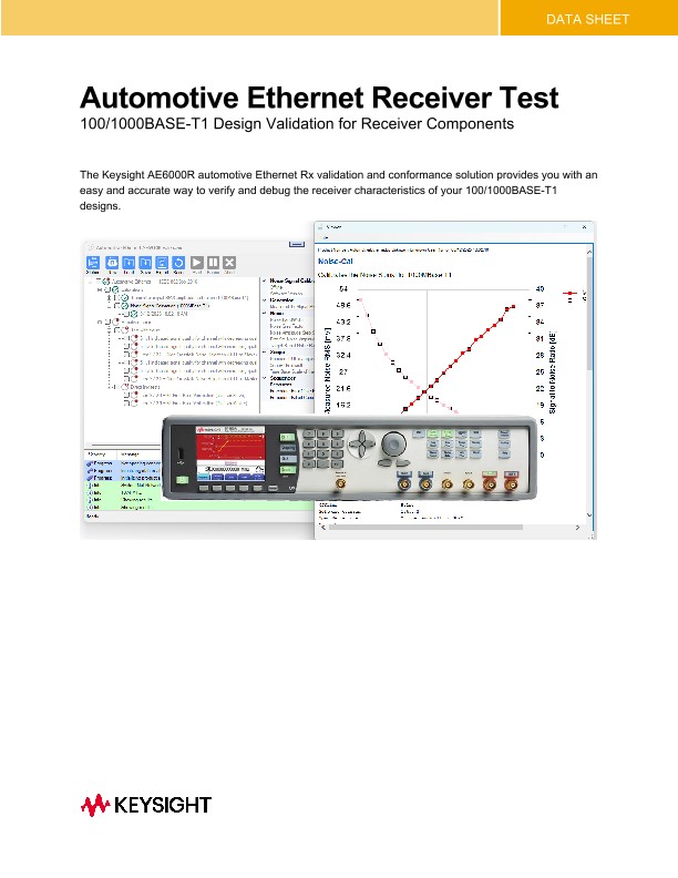 Automotive Ethernet Receiver testing PDF Asset Page | Keysight