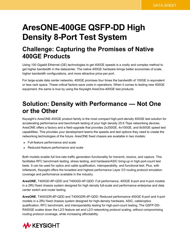 AresONE-400GE QSFP-DD High-Density 8-Port Test System PDF Asset Page ...