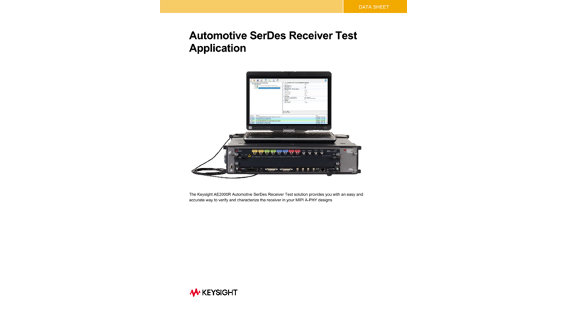 AE2000R Automotive SerDes Receiver Solution | Keysight