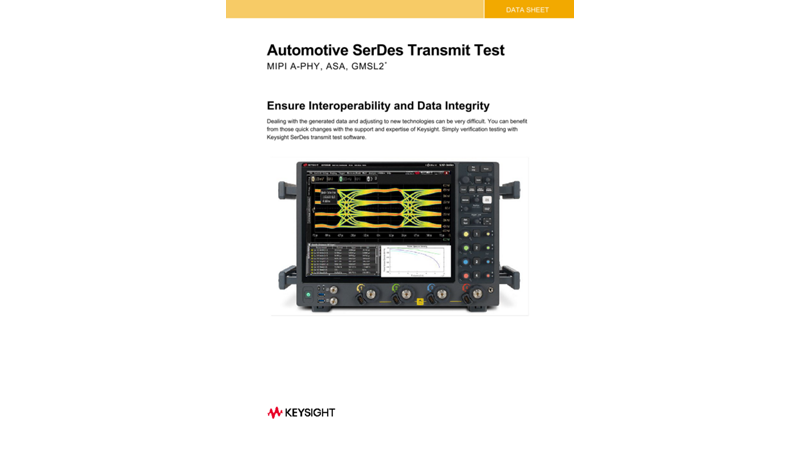 AE2010R MIPI A-PHY Automotive SerDes Receiver Test Software | Keysight