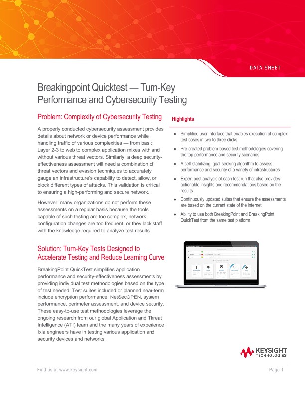 Breakingpoint Quicktest - Turn-Key Performance and Cybersecurity ...