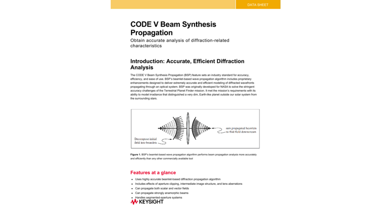 CODE V Optical Design Software | Keysight