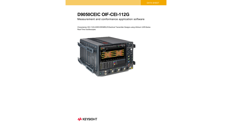 D9050CEIC Electrical TX Test SW for OIF-CEI-112G-PAM4 (XSR/VSR/MR/LR ...