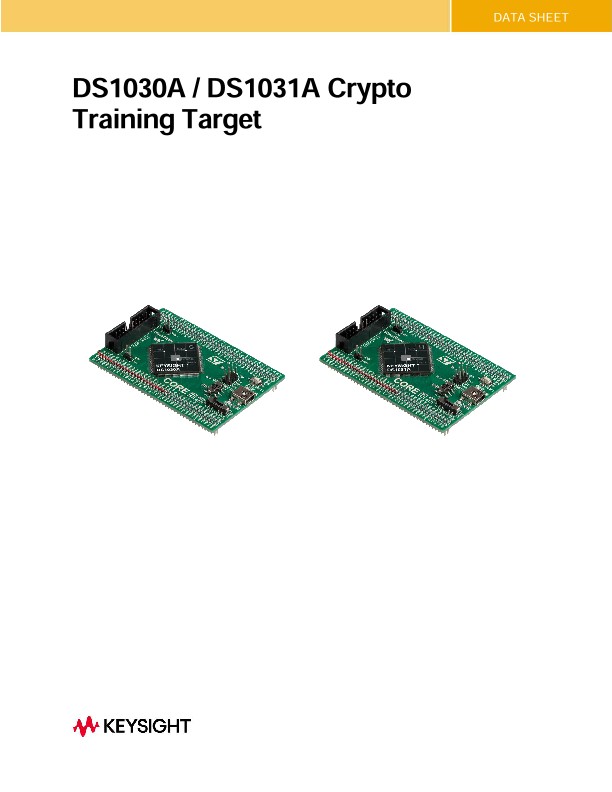 DS1030A / DS1031A Crypto Training Target PDF Asset Page | Keysight