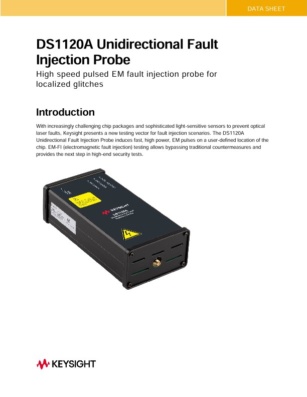 DS1120A Unidirectional Fault Injection Probe PDF Asset Page | Keysight
