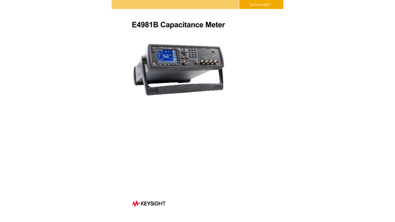 E4981B Capacitance Meter, 120 Hz / 1 kHz / 1 MHz | Keysight