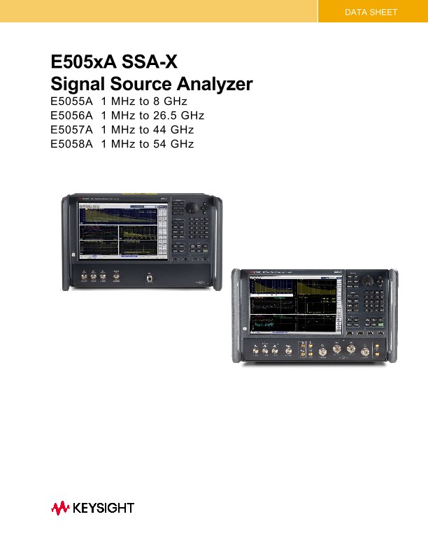 E5055A SSA-X Signal Source Analyzer PDF Asset Page | Keysight