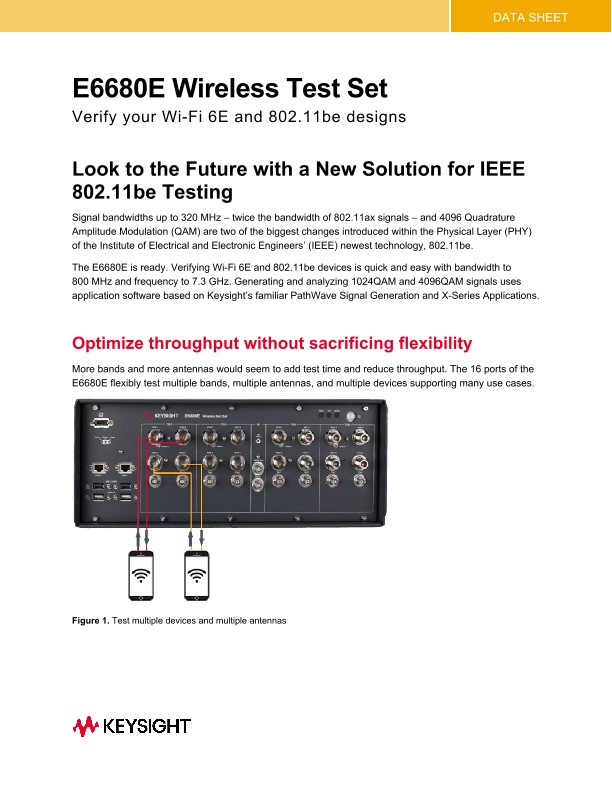 E6680E Wireless Test Set PDF Asset Page | Keysight