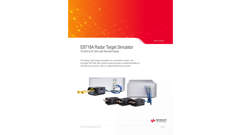 E8718A Radar Target Simulator - 76-81 GHz | Keysight