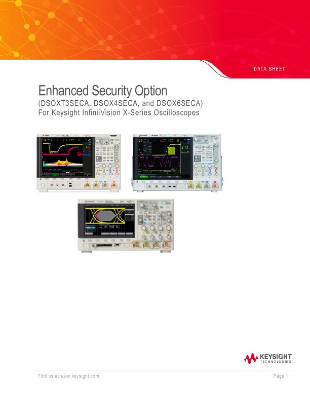 Enhanced Security Option PDF Asset Page | Keysight