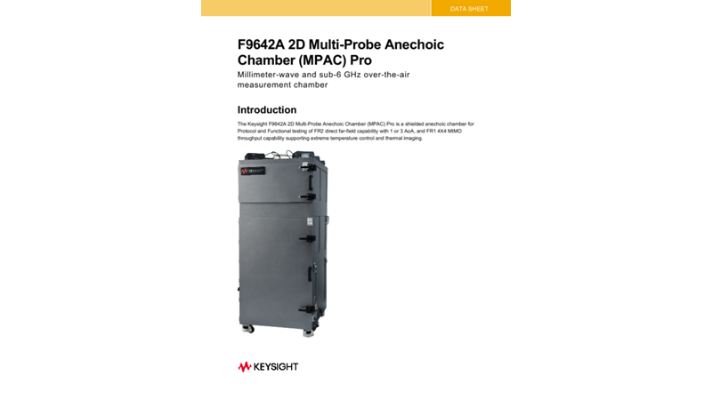 F9642A 2D Multi-Probe Anechoic Chamber (MPAC) Pro | Keysight