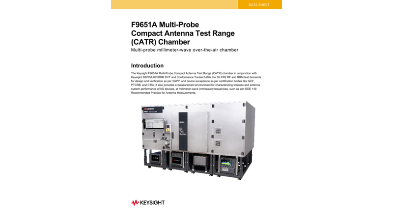 F9651A Multi-Probe Compact Antenna Test Range (CATR) | Keysight