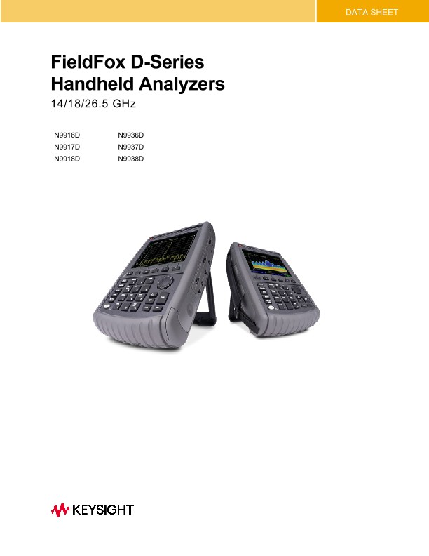 FieldFox D-Series Handheld Analyzers PDF Asset Page | Keysight