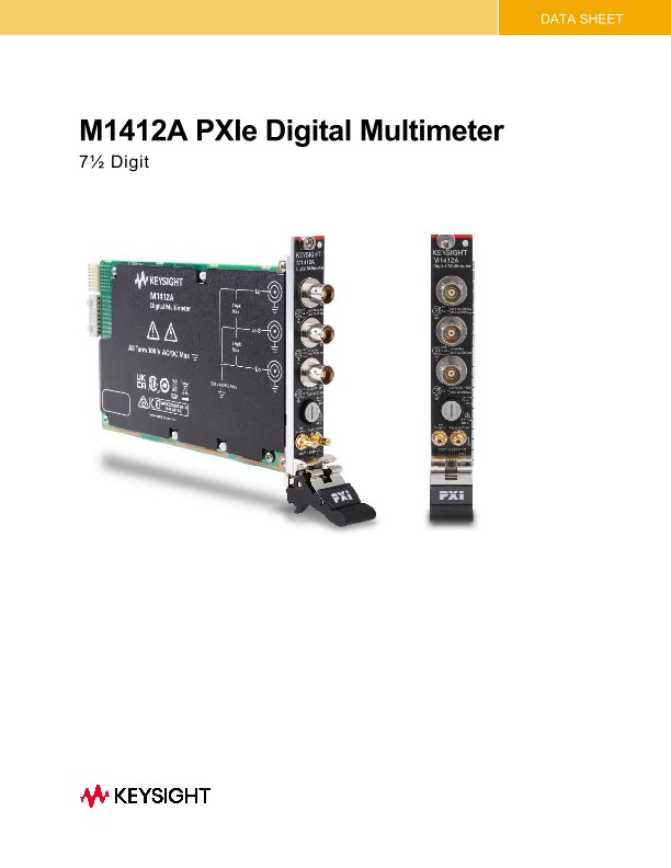 M1412A PXIe Digital Multimeter PDF Asset Page | Keysight