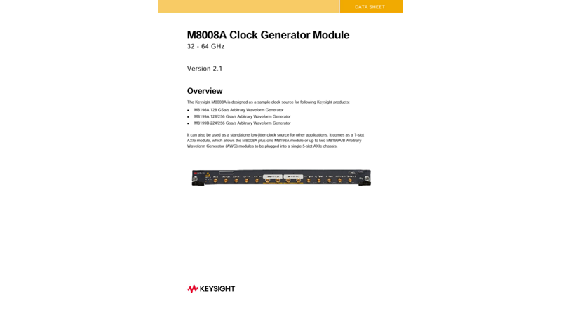 M8008A Clock Generator Module | Keysight