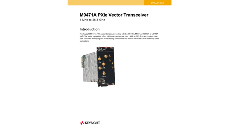 M9471A PXIe Vector Transceiver, 26.5 GHz | Keysight
