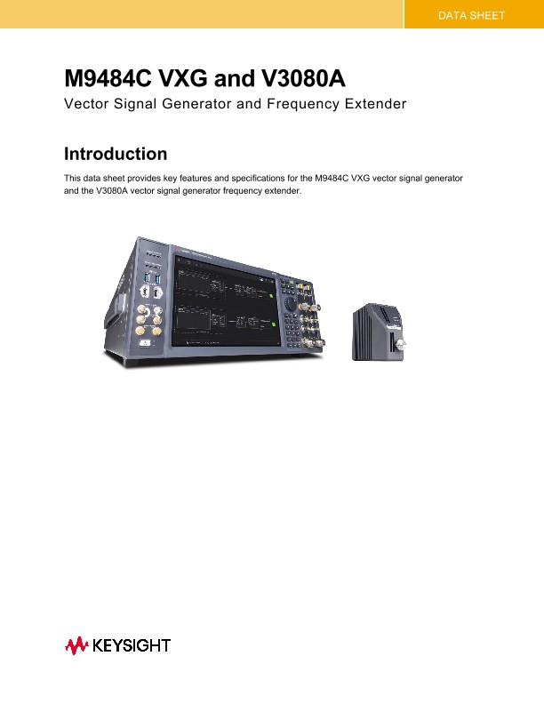 M9484C VXG & V3080A PDF Asset Page | Keysight