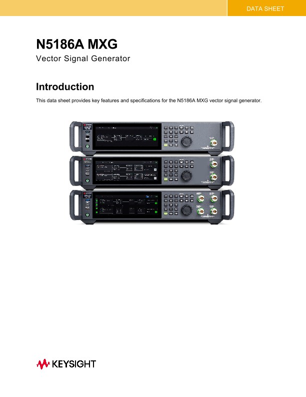 N5186A MXG PDF Asset Page | Keysight