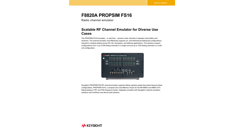 S8801A MIMO Base Station Fading Performance Toolset | Keysight
