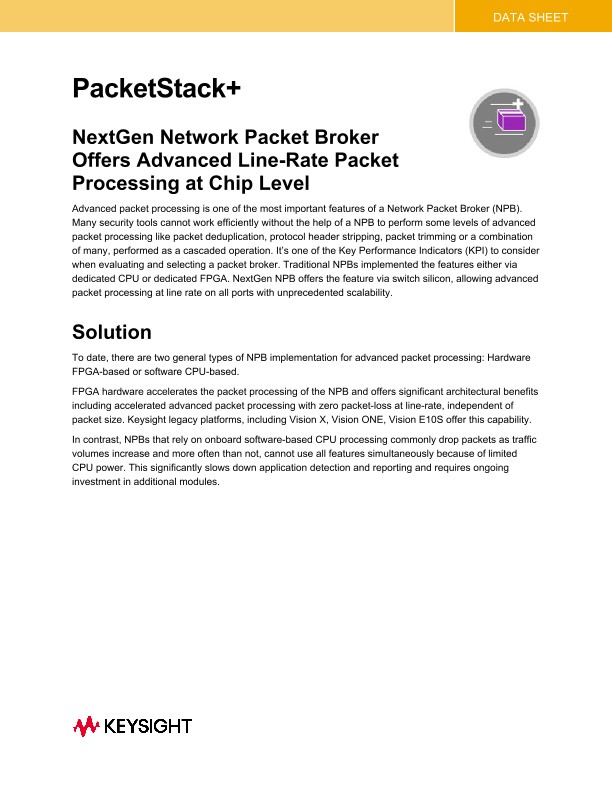 PacketStack+ PDF Asset Page | Keysight