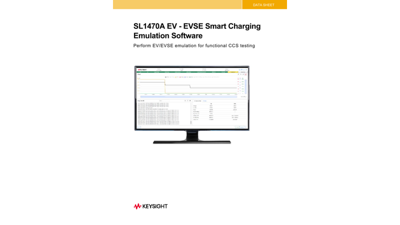 SL1470A EV – EVSE Smart Charging Emulation Software | Keysight