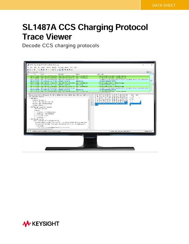 SL1487A CCS Charging Protocol Trace Viewer PDF Asset Page | Keysight