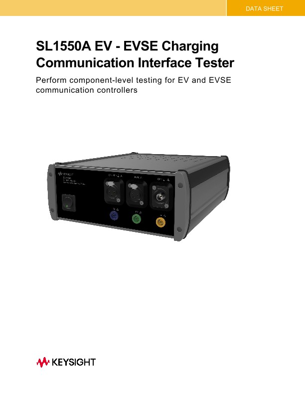 SL1550A EV - EVSE Charging Communication Interface Tester PDF Asset ...