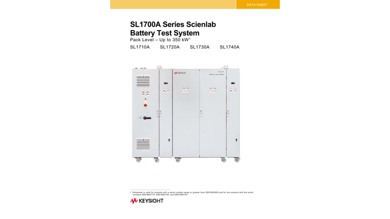 SL1700A Series Scienlab Battery Pack Test System | Keysight