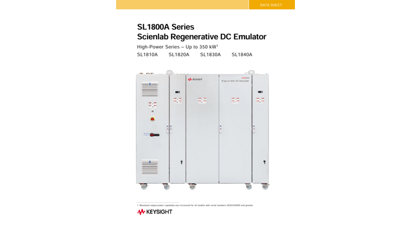 SL1800A Series Scienlab Regenerative DC Emulator | Keysight