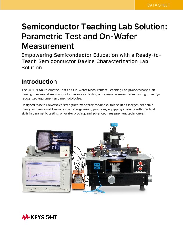Semiconductor Teaching Lab Solution: Parametric Test and On-Wafer ...